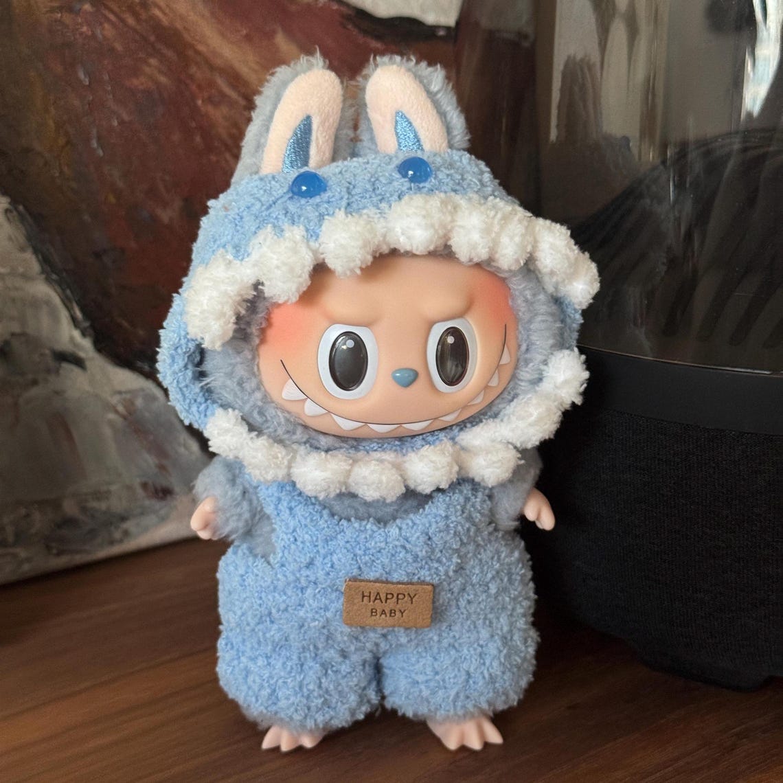 Labubu Adorable Plush Blue Shark Doll Outfit - Etsy