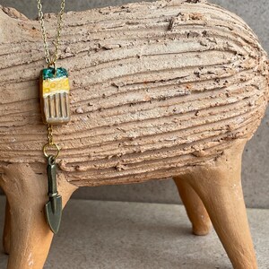 Stratigraphy Trowel Archaeology Geologist Necklace | Textured ...