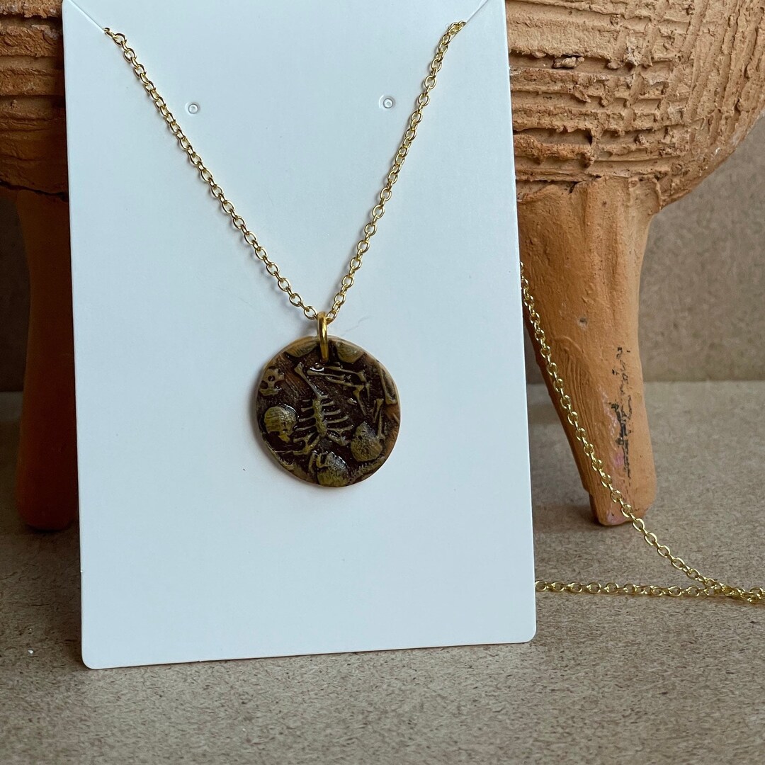 Golden Archaeology Skeleton Necklace Anthropology Osteology ...