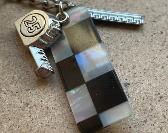 Archaeology Photo Scales & Measuring Tape Keyring Silver Charms Acetate ...