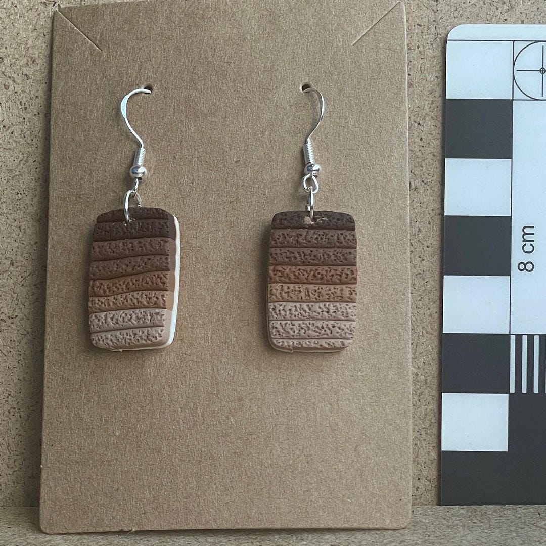 Stratigraphy Archaeology Geologist Earrings | Polymer Clay Textured ...
