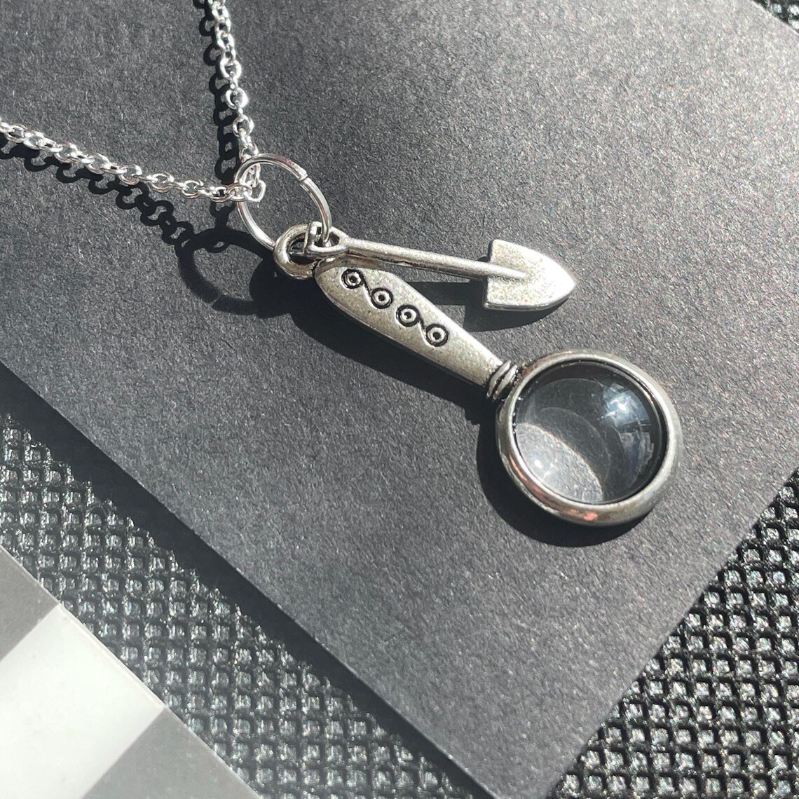 Archaeology Trowel & Magnifying Glass Necklace | Charms Geology ...