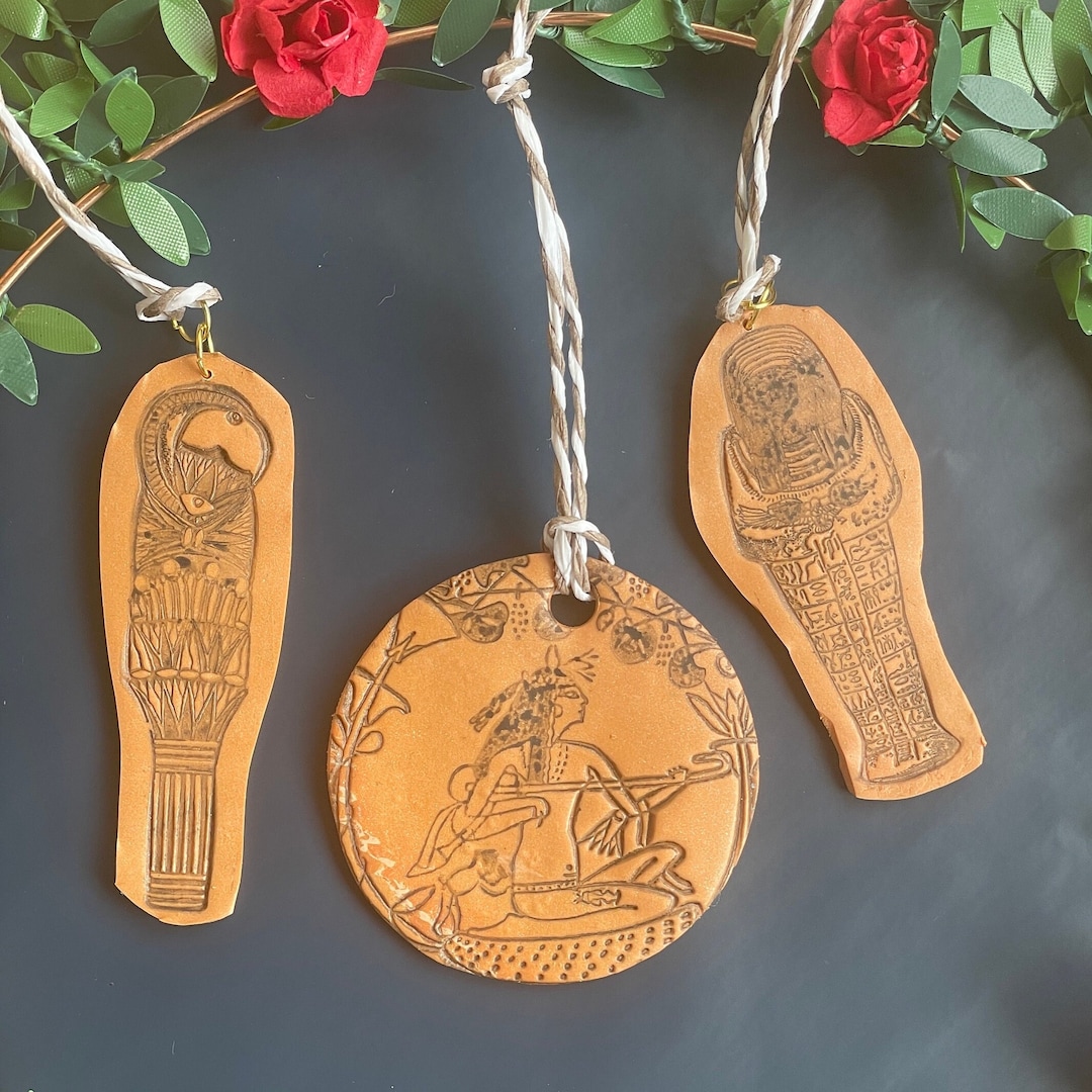 Egyptian Archaeology Christmas Ornaments Set of 3 | Ceramics Egypt ...