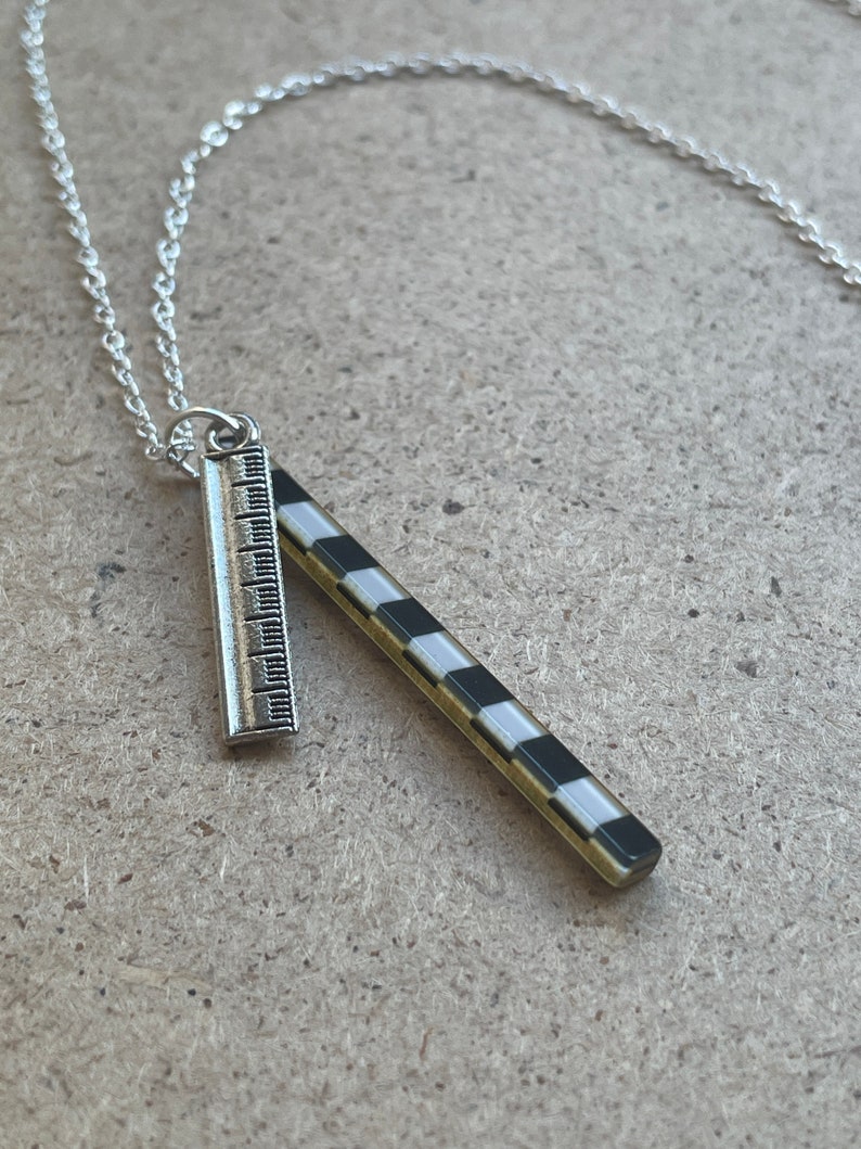 Archaeology Photo Scales & Ruler Necklace Silver Charms - Etsy