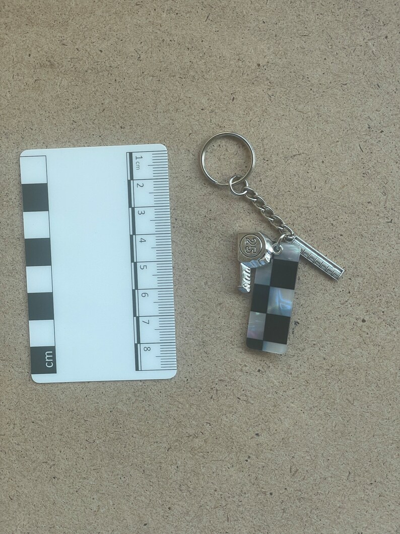 Archaeology Photo Scales & Measuring Tape Keyring Silver Charms Acetate ...