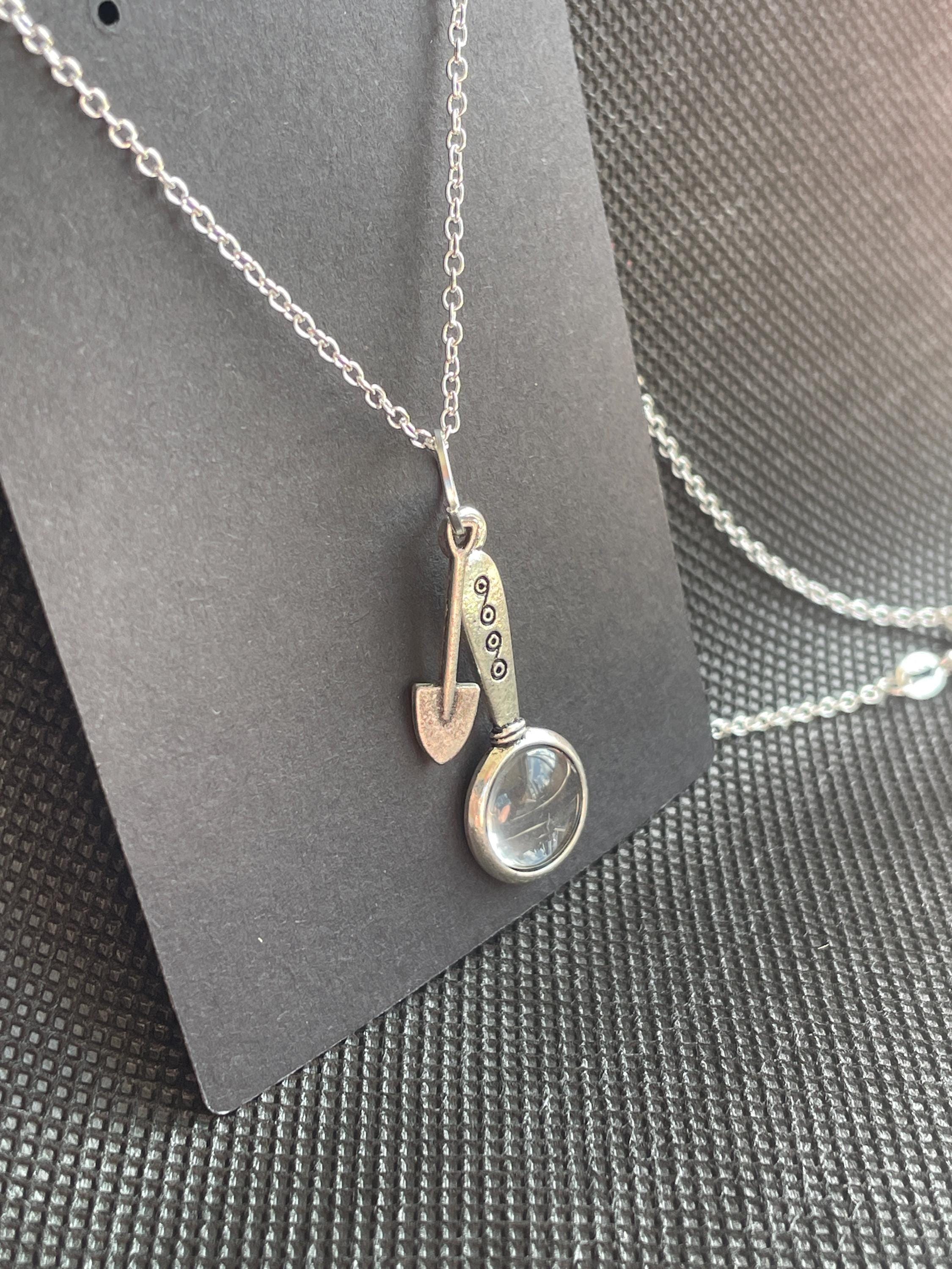 Archaeology Trowel & Magnifying Glass Necklace | Charms Geology ...