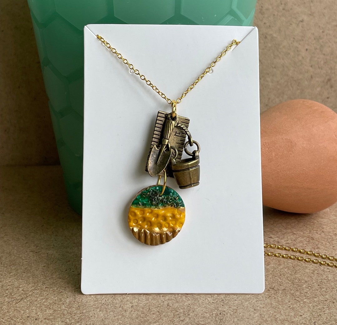 Stratigraphy Archaeology Geologist Necklace | Polymer Clay Resin Sealed ...