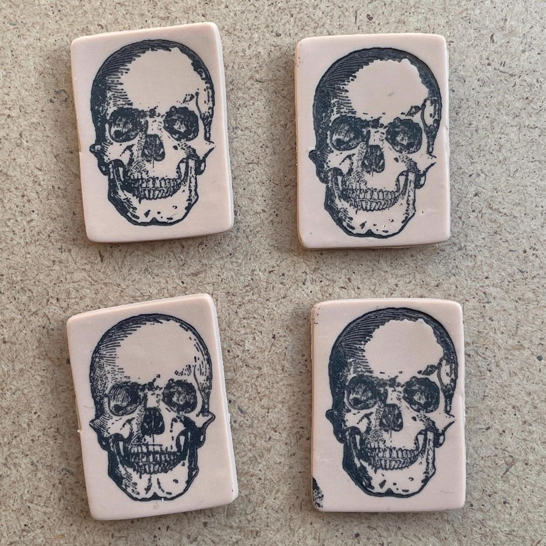 4 X Skull Magnets | Skeletons Goth Skeles Archaeology Anthropology ...
