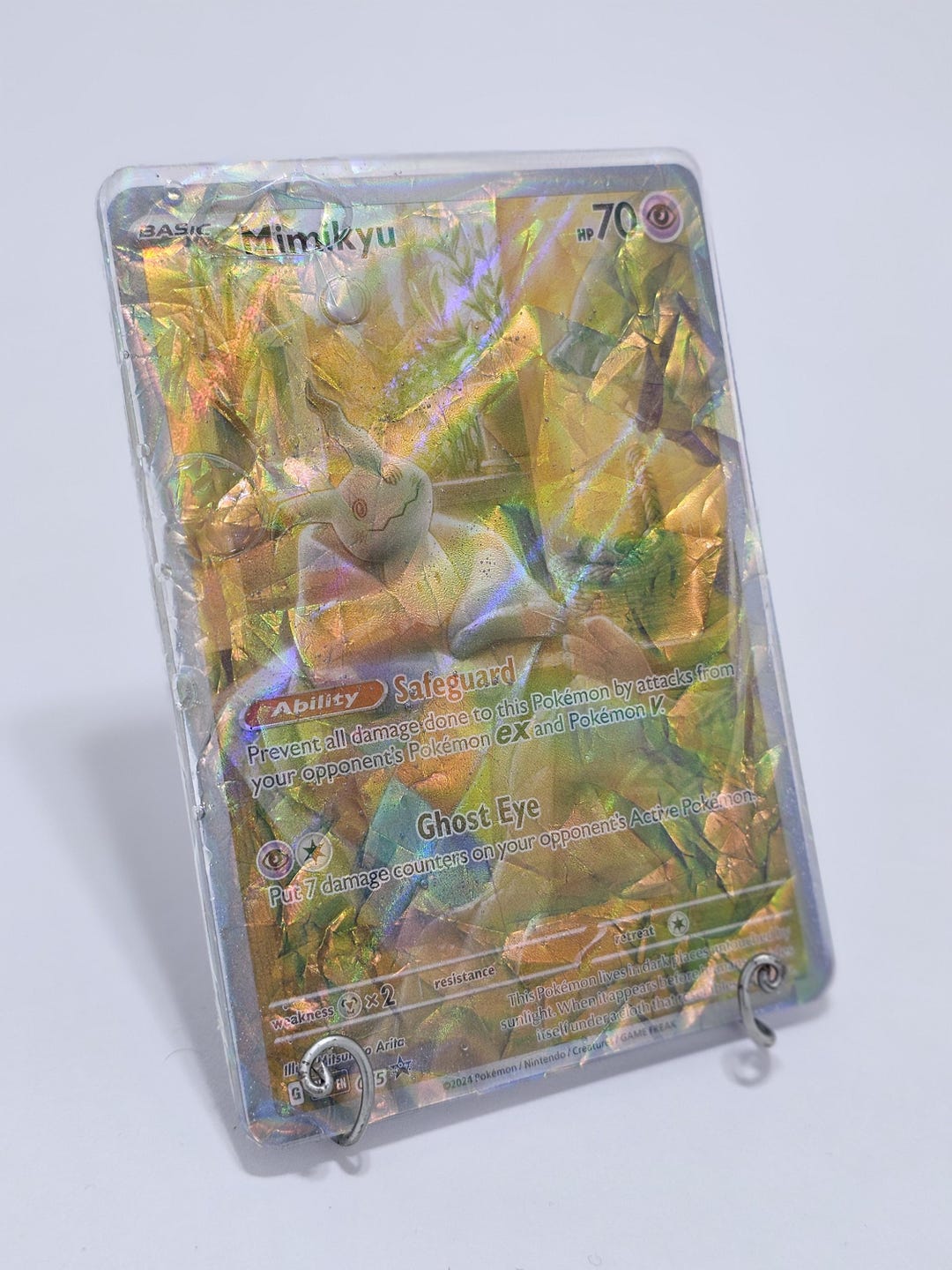 Mimikyu Collectable Golden Resin Trading Card Unique Pokemon Gift - Etsy