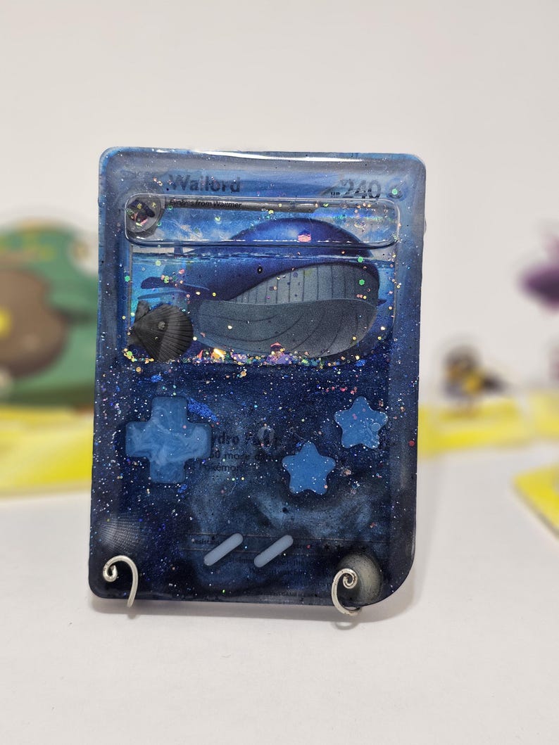 Wailord Water Type Pokemon Gameboy Inspired Resin Collectable Trading ...