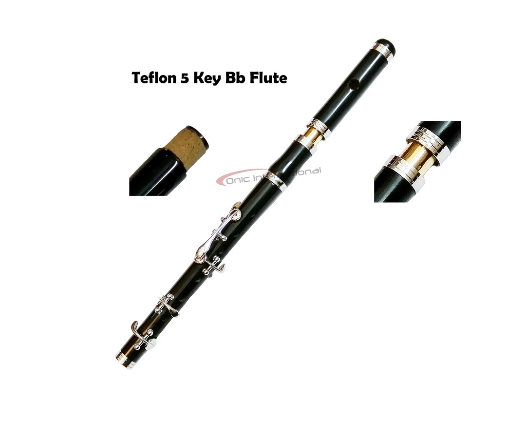 Professional Highland 5 Keys Handmade Teflon Bb Flute 2 Part With With ...