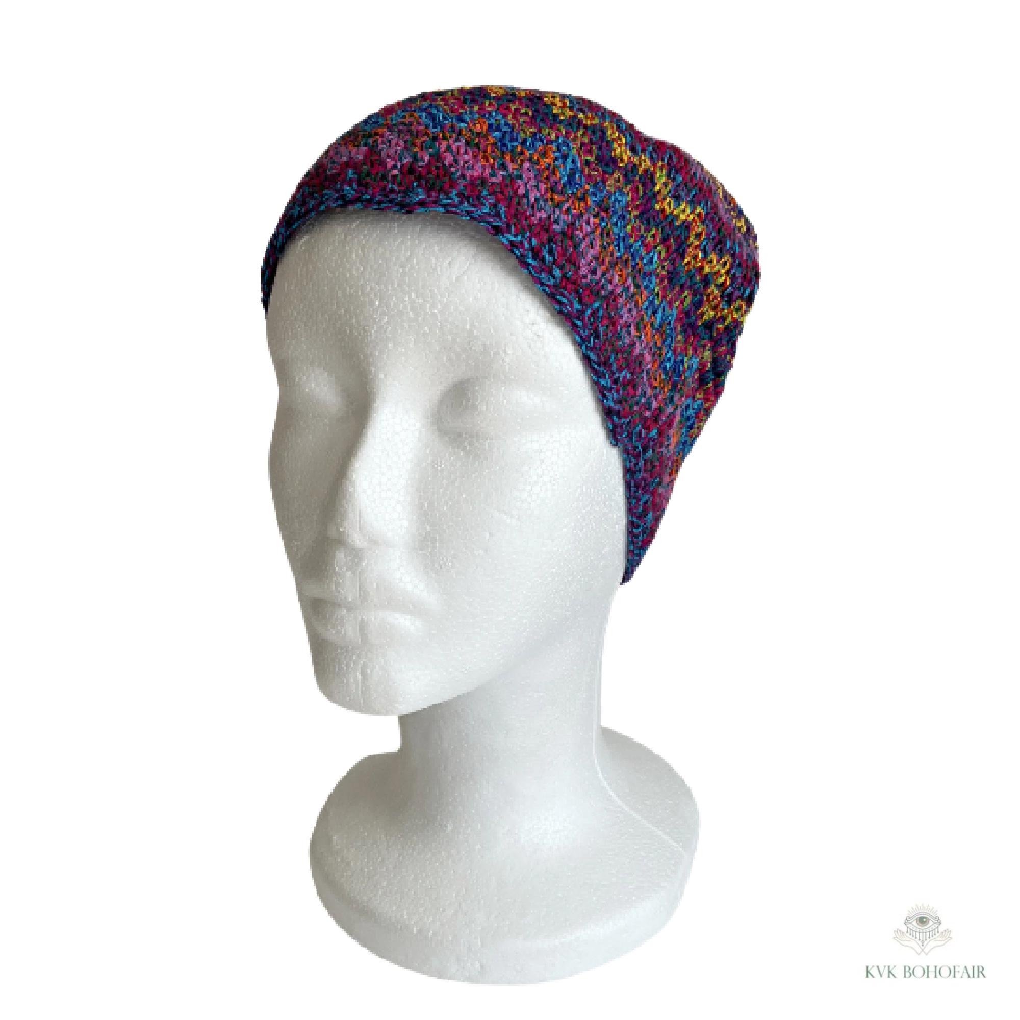 Multi Color Zig Zag Kufi Skull Cap - Crocheted Beanie Hat, Ethically ...