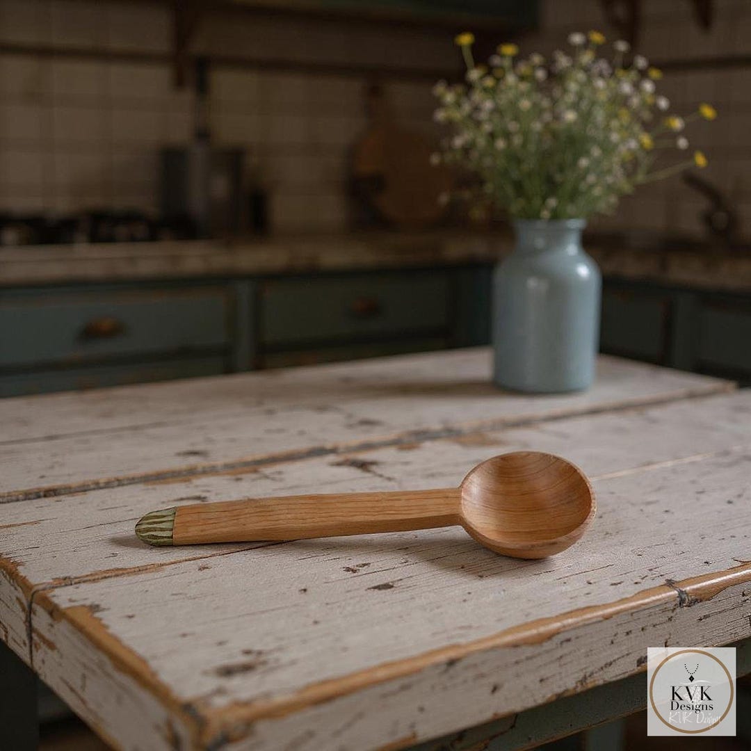 Handcrafted Olive Wood Coffee Spoon, Batik Handle, Kenyan Artisan ...