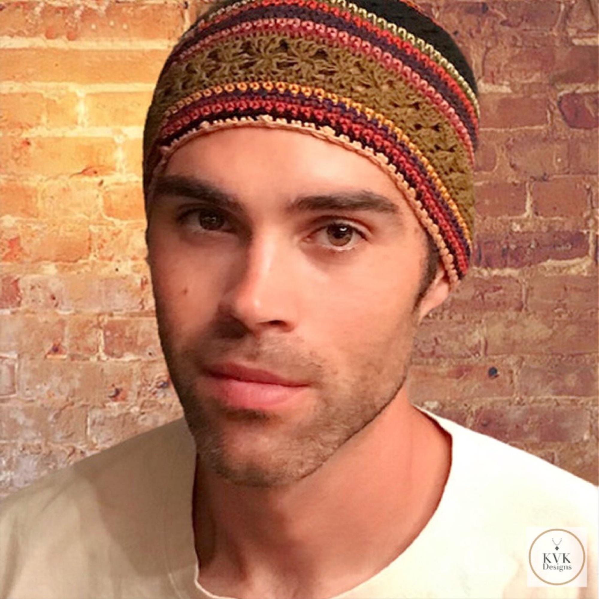 Striped Kufi Skull Cap - Crocheted Beanie Hat, Ethically Sourced - Etsy