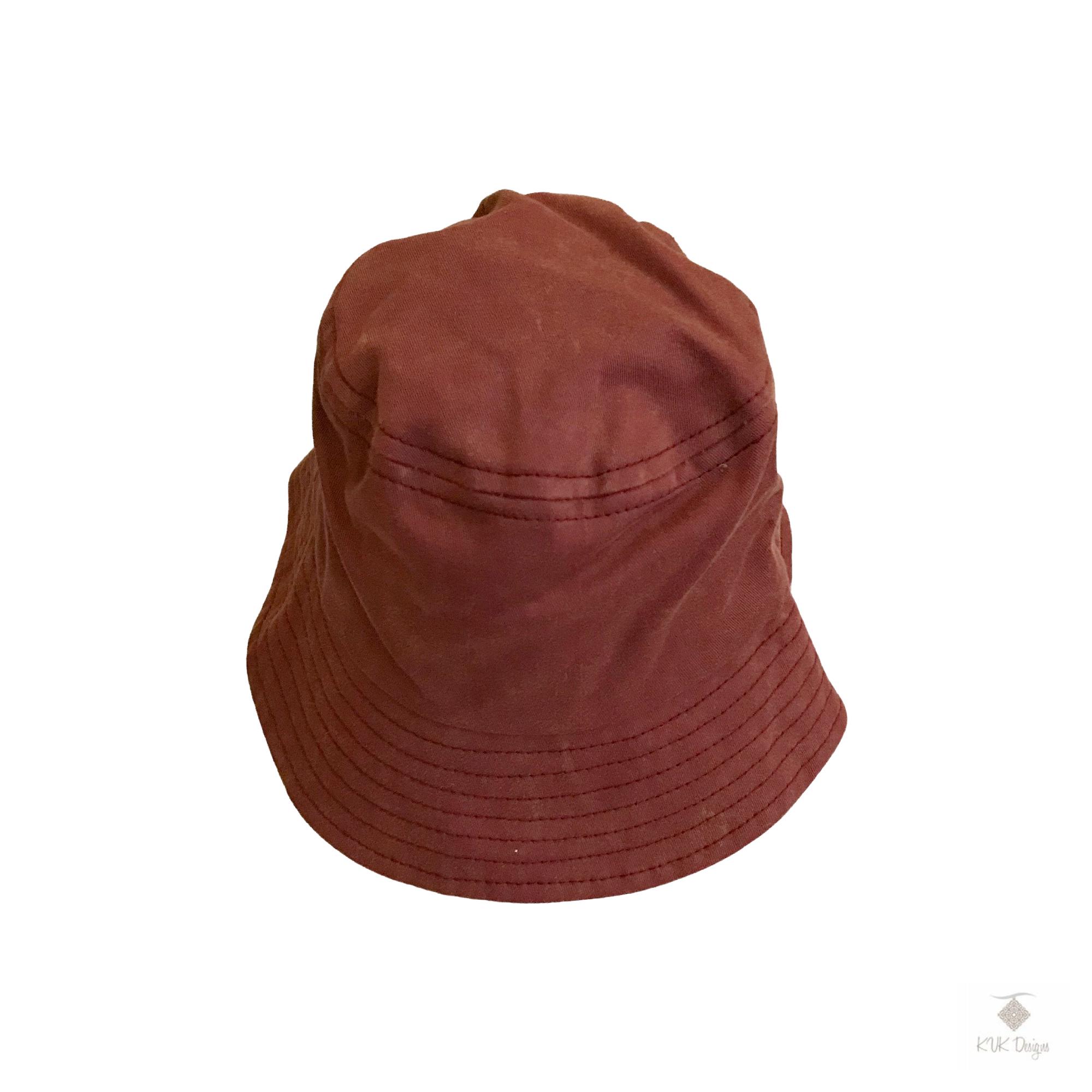 Red Bucket Hat: Floral Embroidery - Summer Beach Hat, Headwear for ...