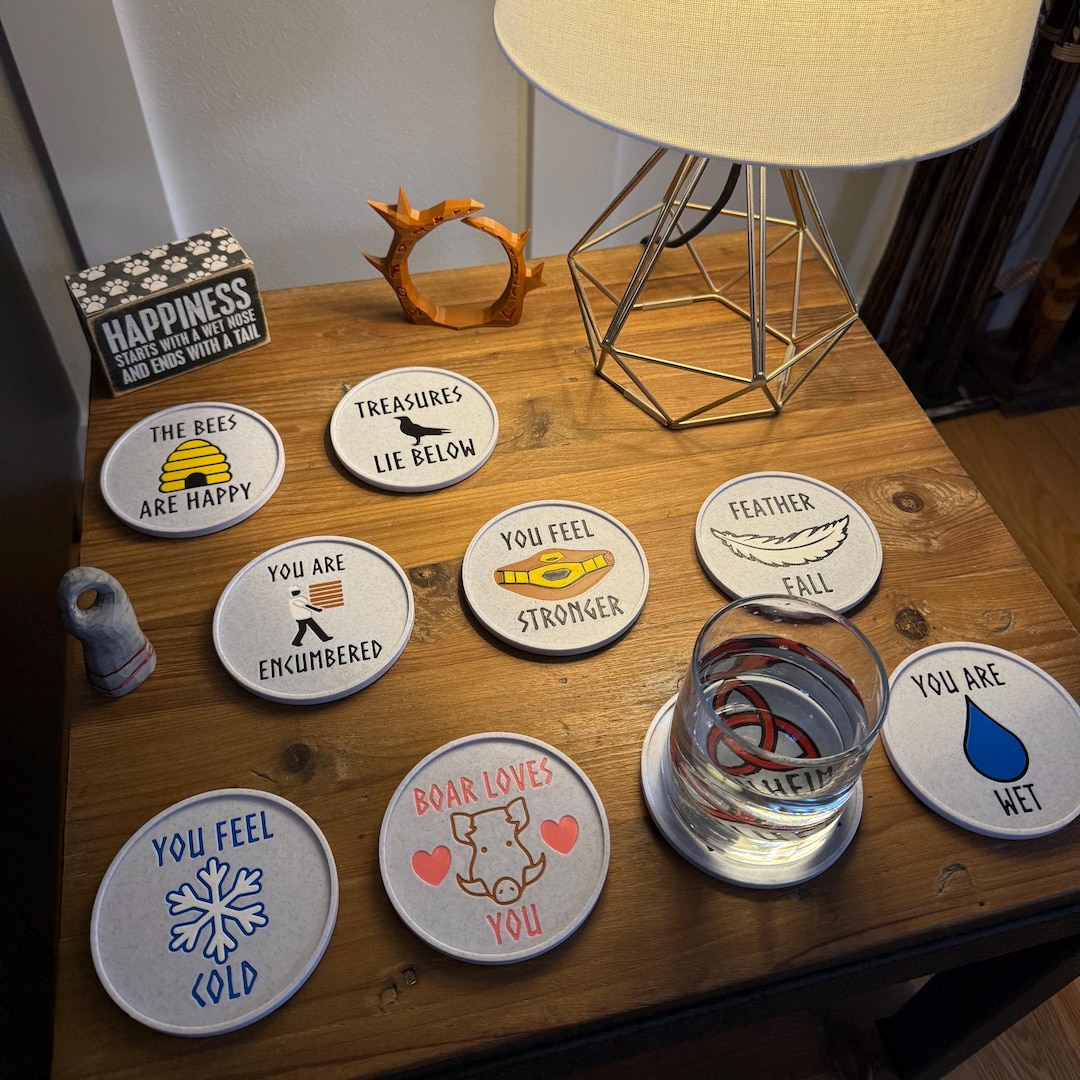 Valheim | Video Game | Coasters With Cork Bottom | Valheim Gifts | PC ...