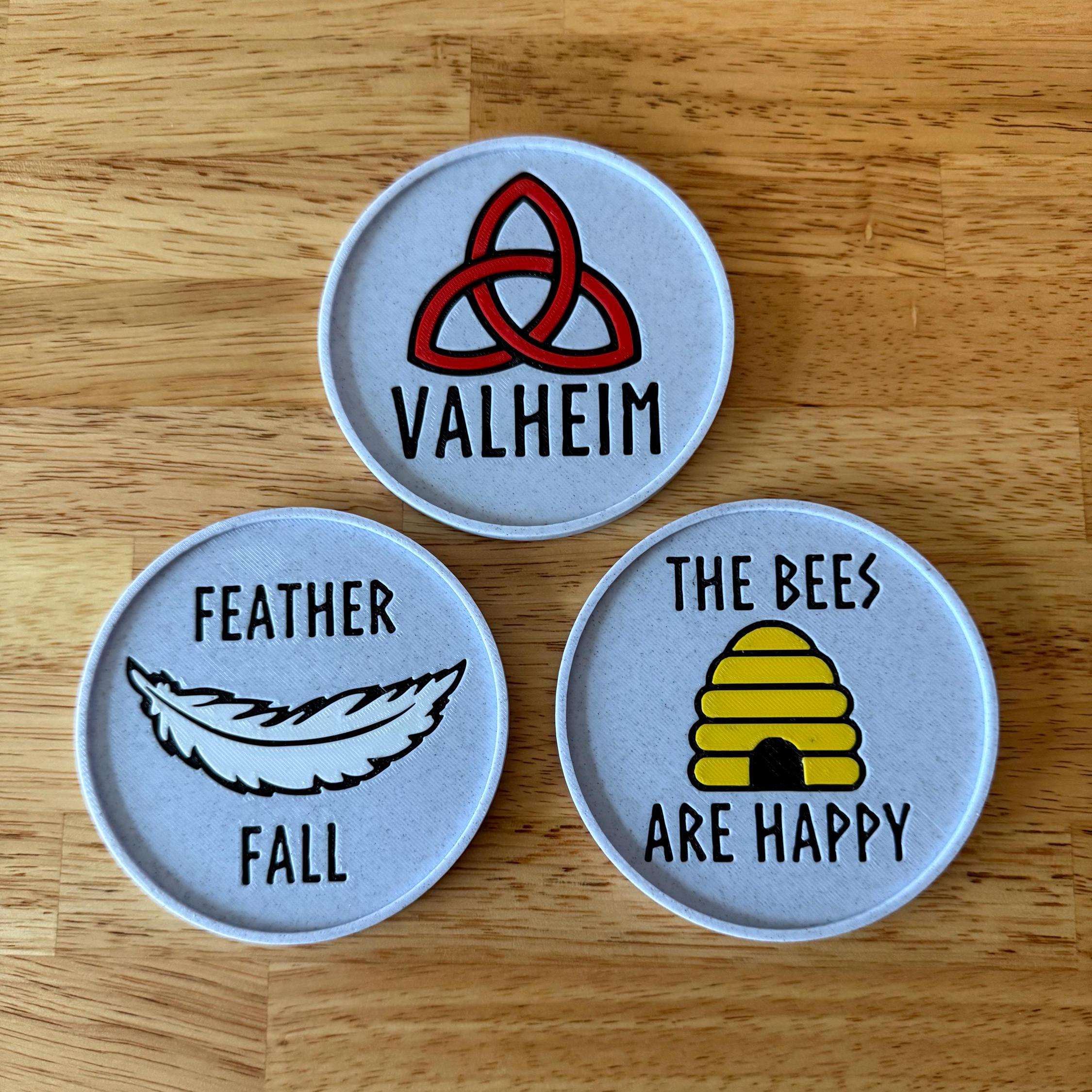 Valheim | Video Game | Coasters With Cork Bottom | Valheim Gifts | PC ...