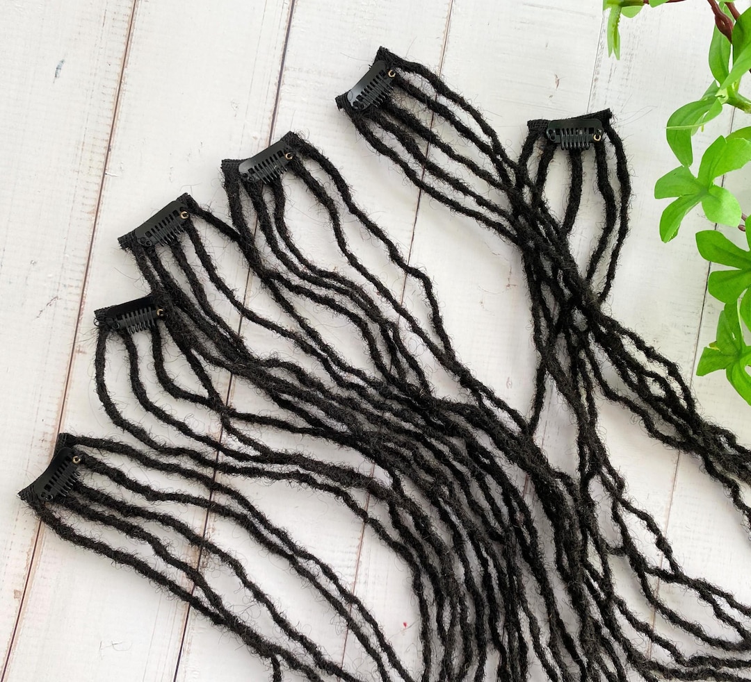 Handmade 100% Human Hair 0.2cm Sisterlocks Clip-ins: Microloc ...