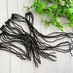 Handmade 100% Human Hair 0.2cm Sisterlocks Clip-ins: Microloc ...