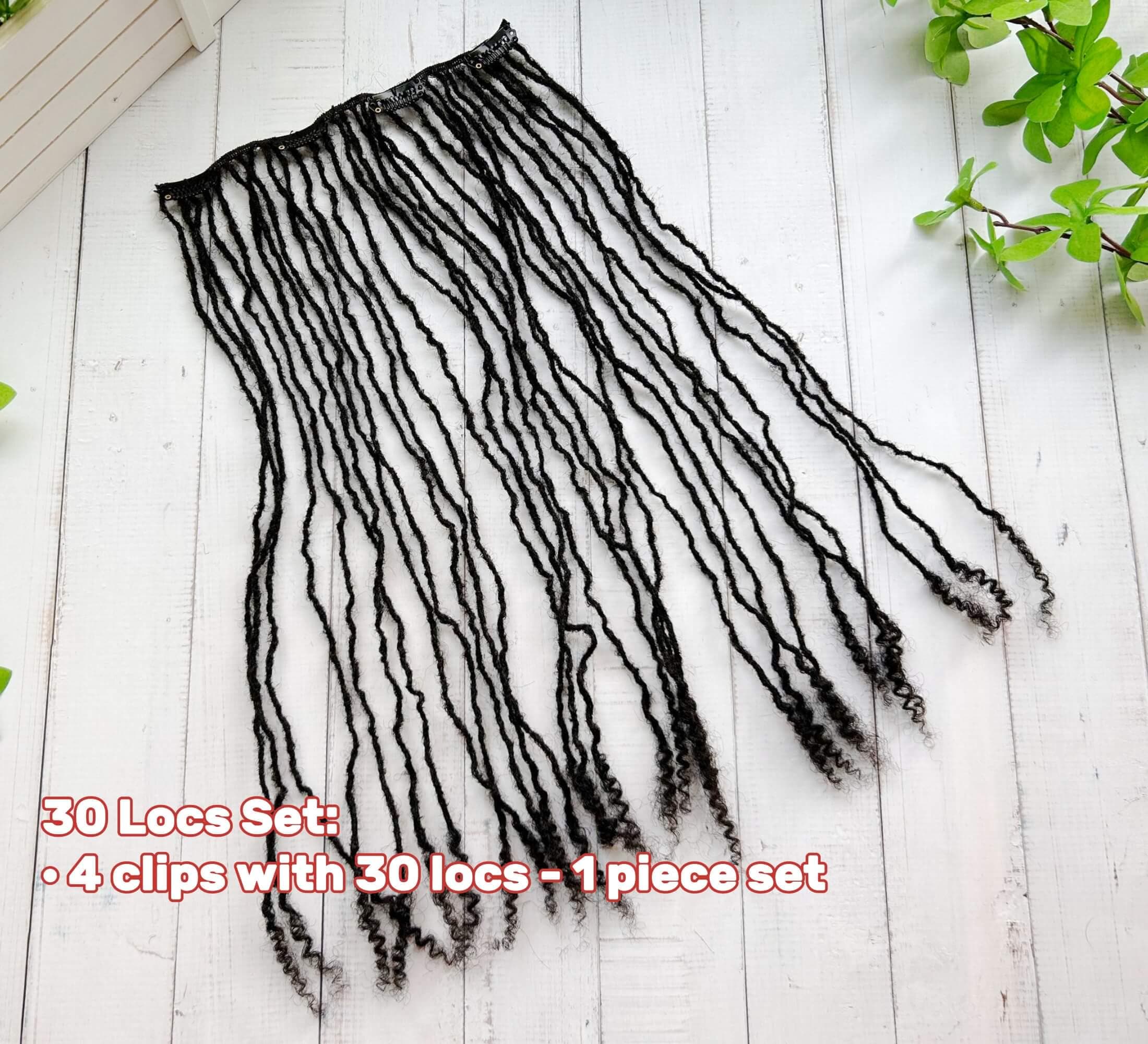 Sisterlocks Clip-in Extensions: 100% Human Hair, Easy Install (0.2cm ...