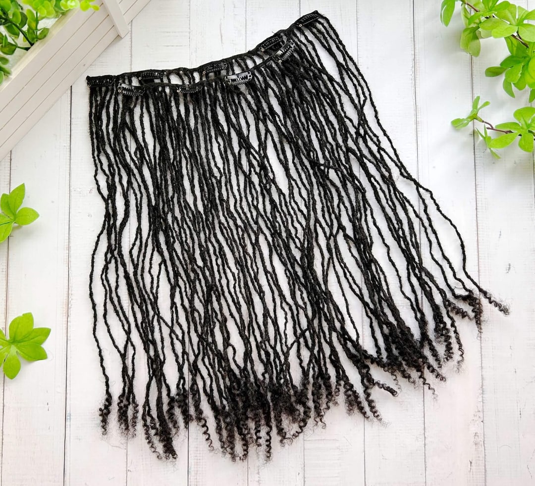 Sisterlocks Clip-in Extensions: 100% Human Hair, Easy Install (0.2cm ...