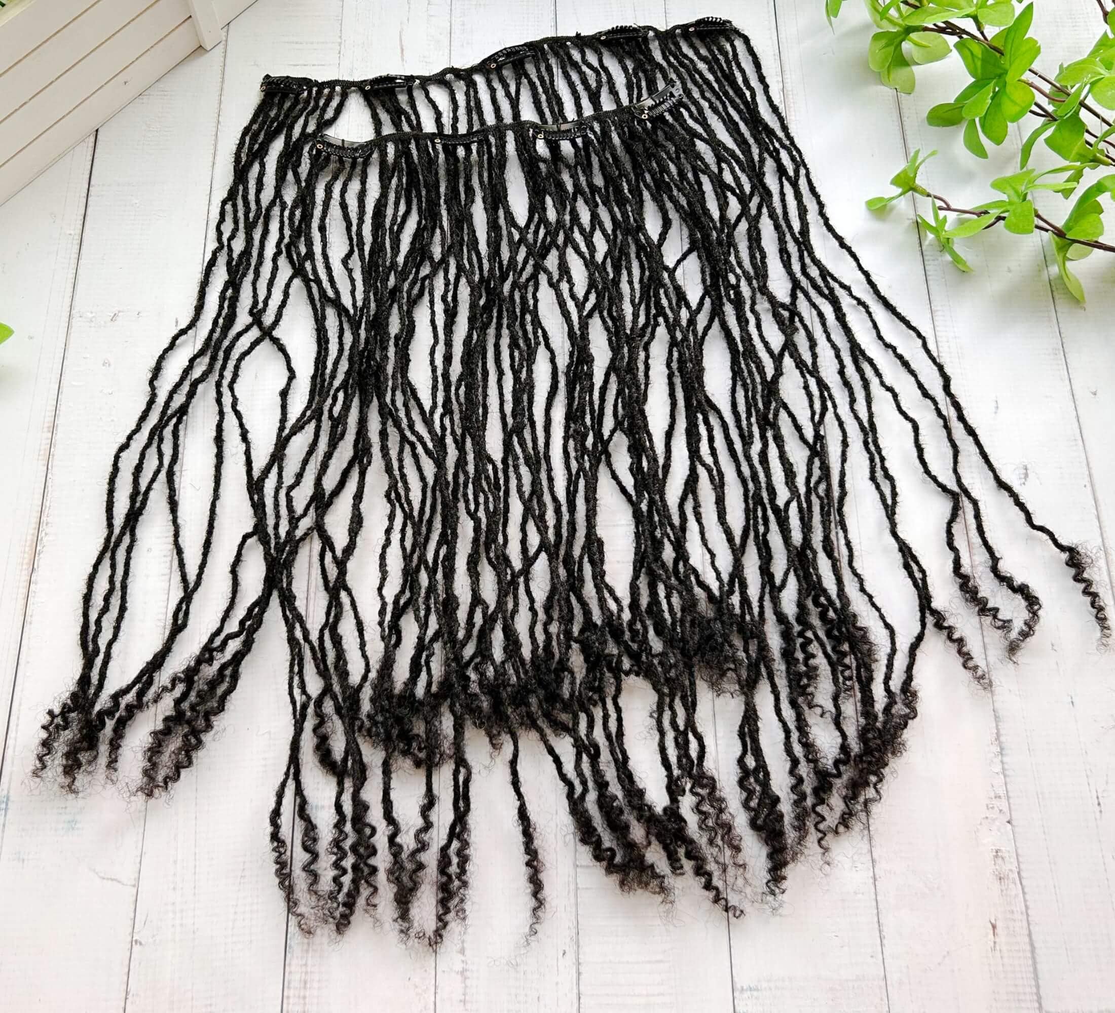Sisterlocks Clip-in Extensions: 100% Human Hair, Easy Install (0.2cm ...