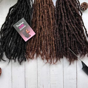 100 Locs Bundle Human Hair Textured Loc Extensions With Curly Ends in ...
