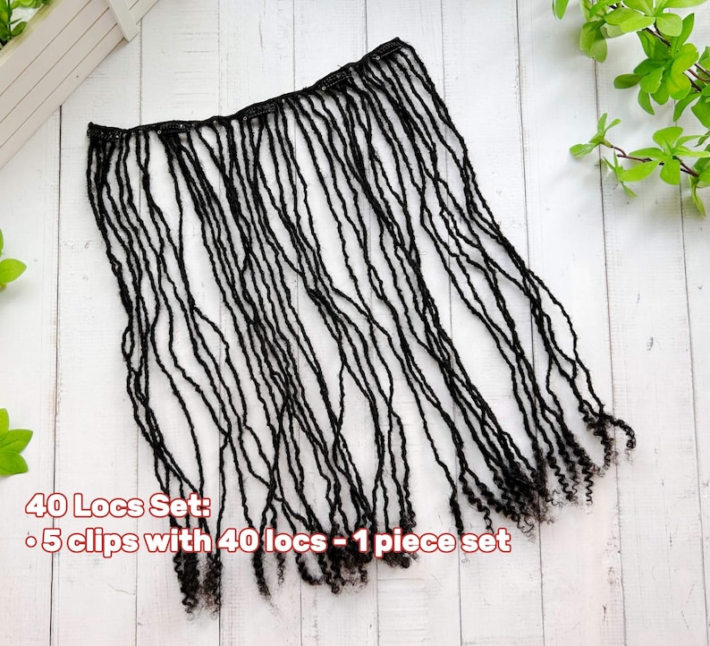 Sisterlocks Clip-in Extensions: 100% Human Hair, Easy Install (0.2cm ...