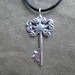 Hope Key Sterling Silver Pendant on Satin Cord / Star of Hope / Key ...