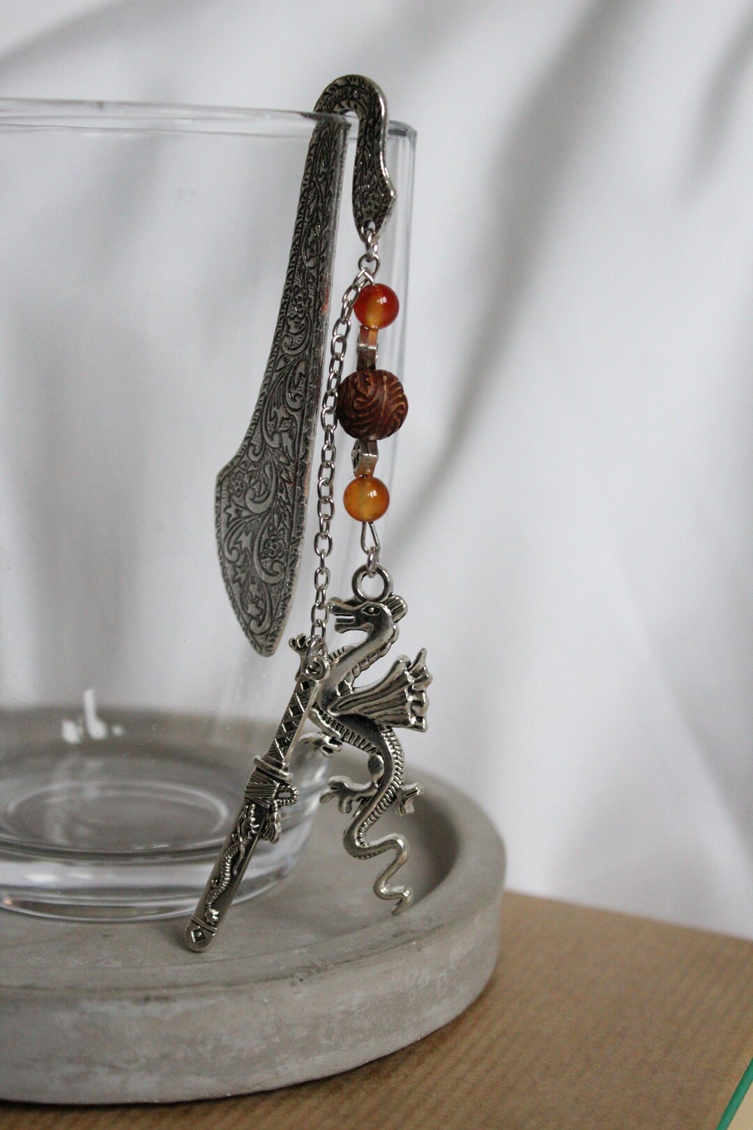 Dragon, Dagger Bookmark Intricate Pattern Creative Fantasy Design ...