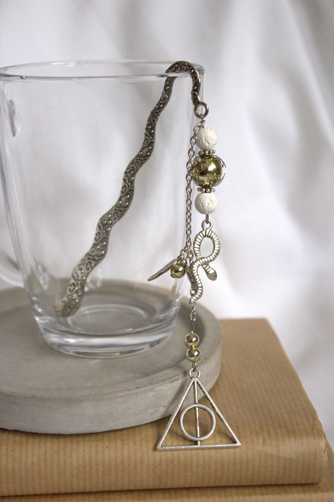 Harry Potter Handmade Bookmark Cute Fantasy Design Deathly Hallows ...