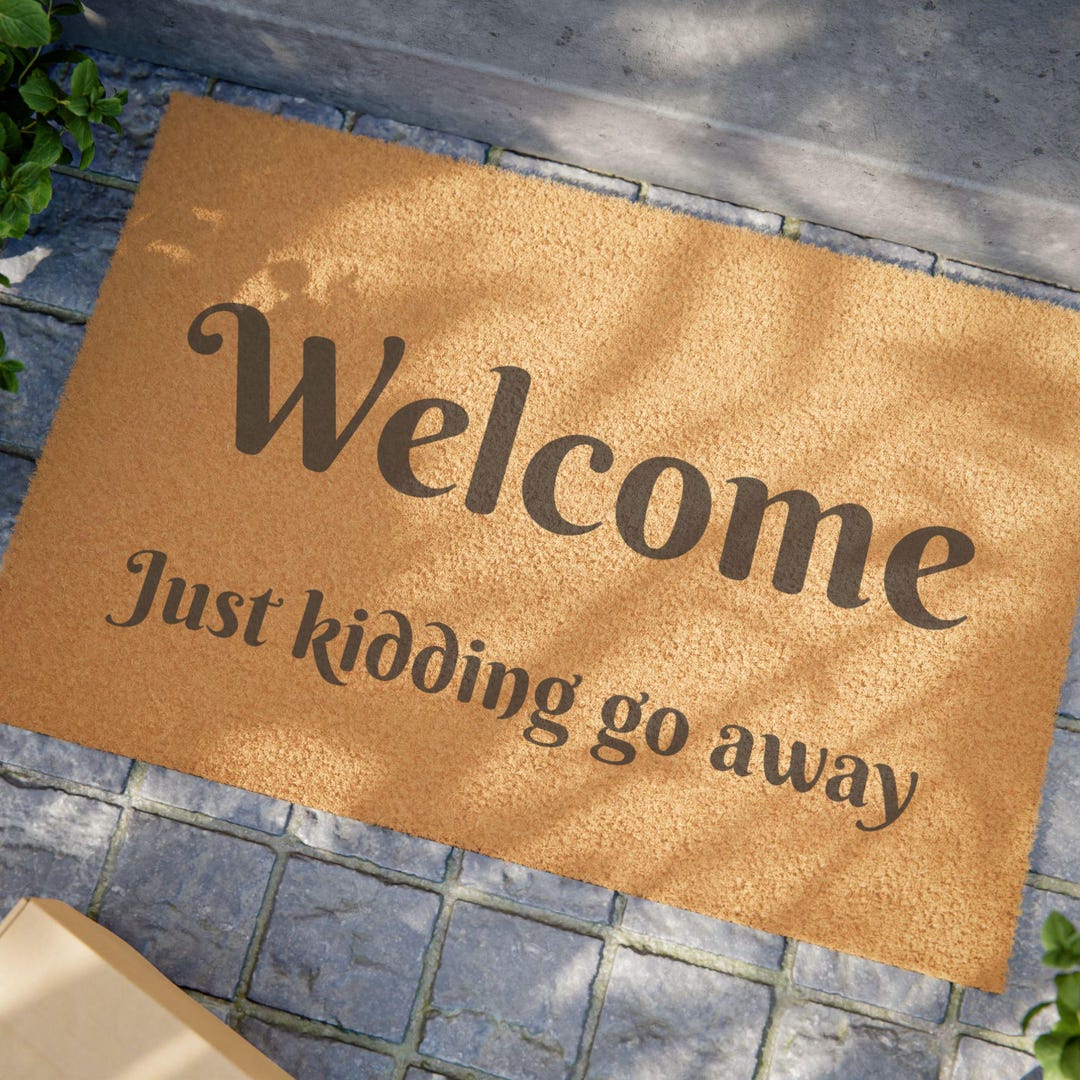 Funny Welcome Doormat: Quirky Coconut Coir Fiber Entry Mat - Etsy