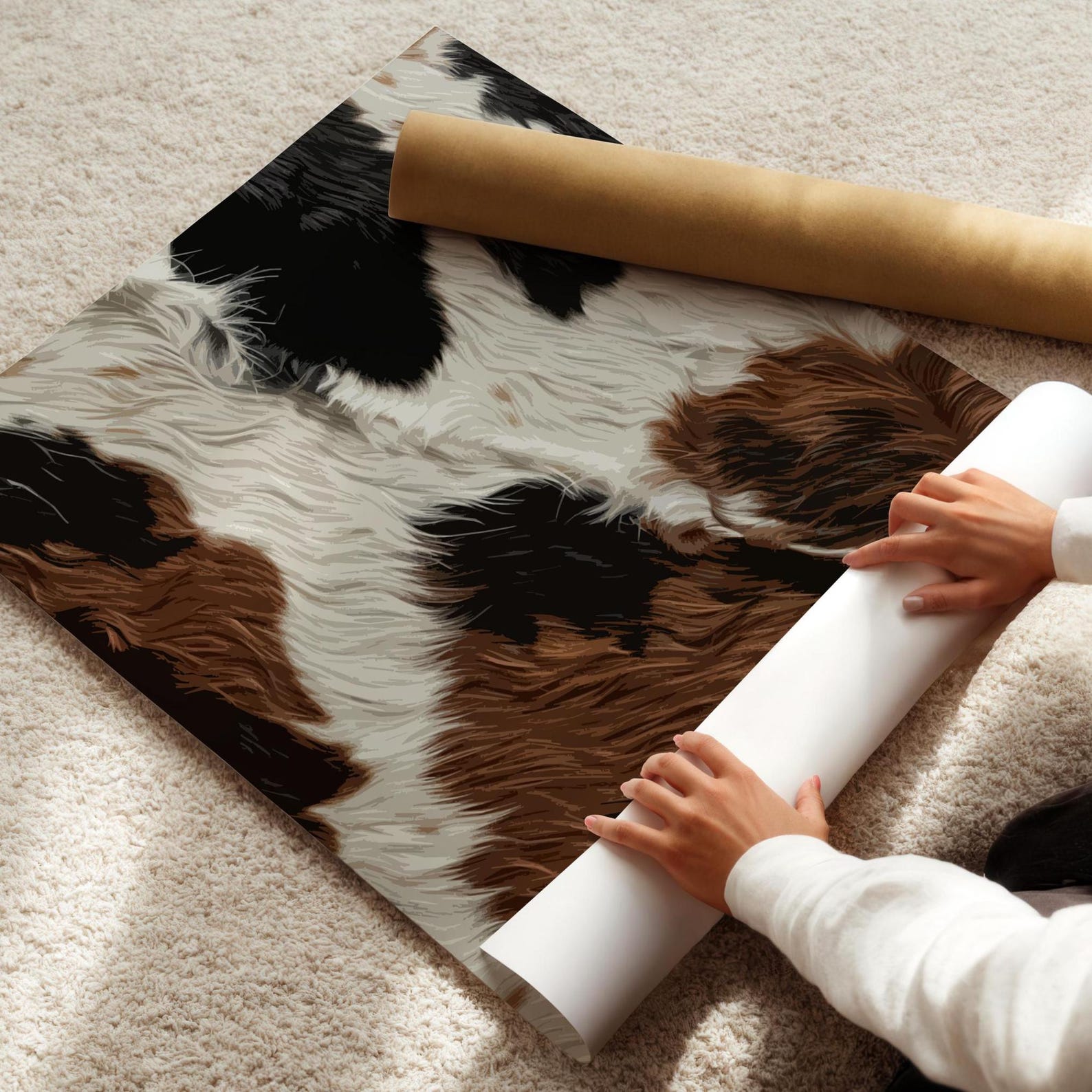 Cow Print Poster Set: Cowboy Nursery, 3 Piece Wall Art (digital ...