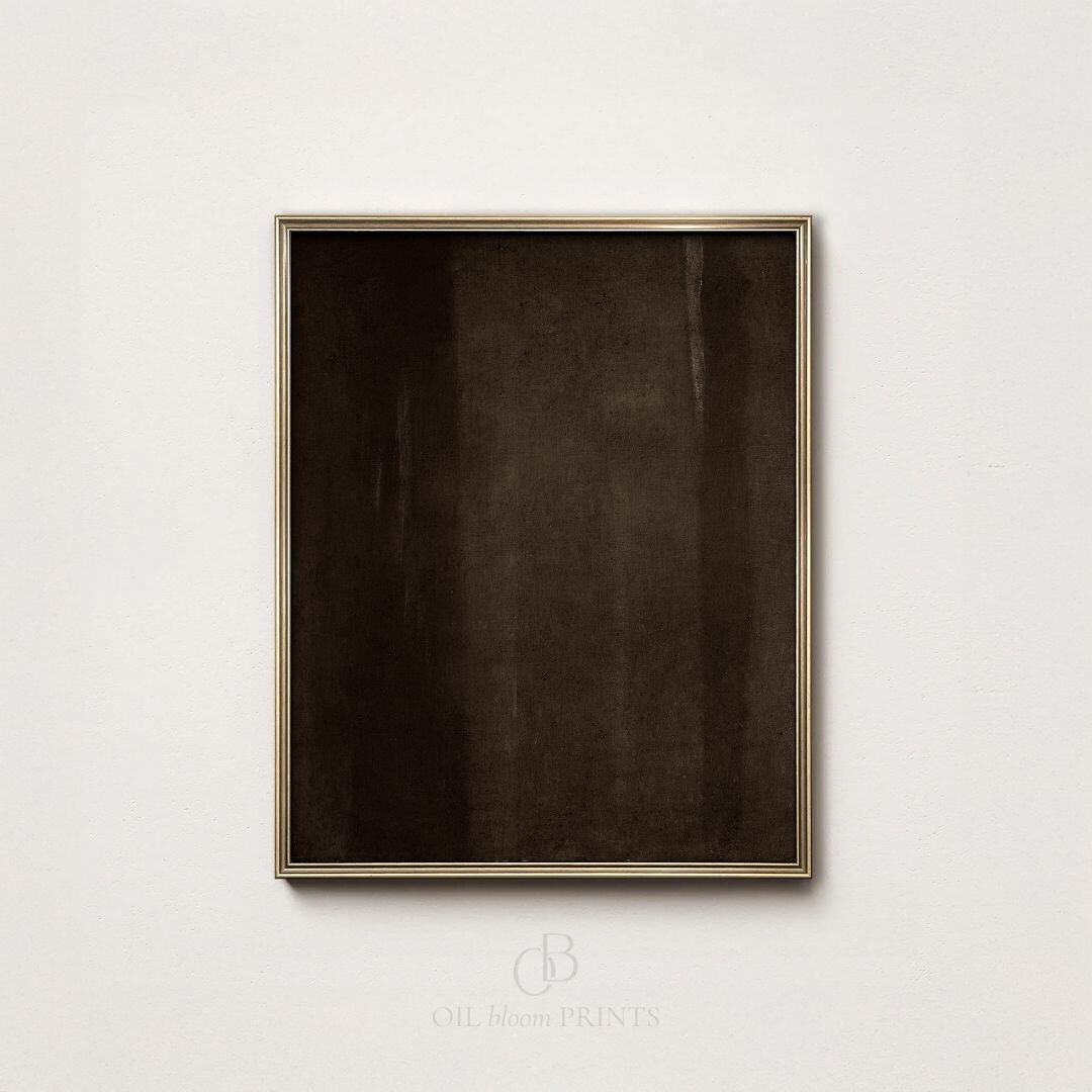 Modern Abstract Painting: Minimalist Bold Brown Brush, Contemporary ...