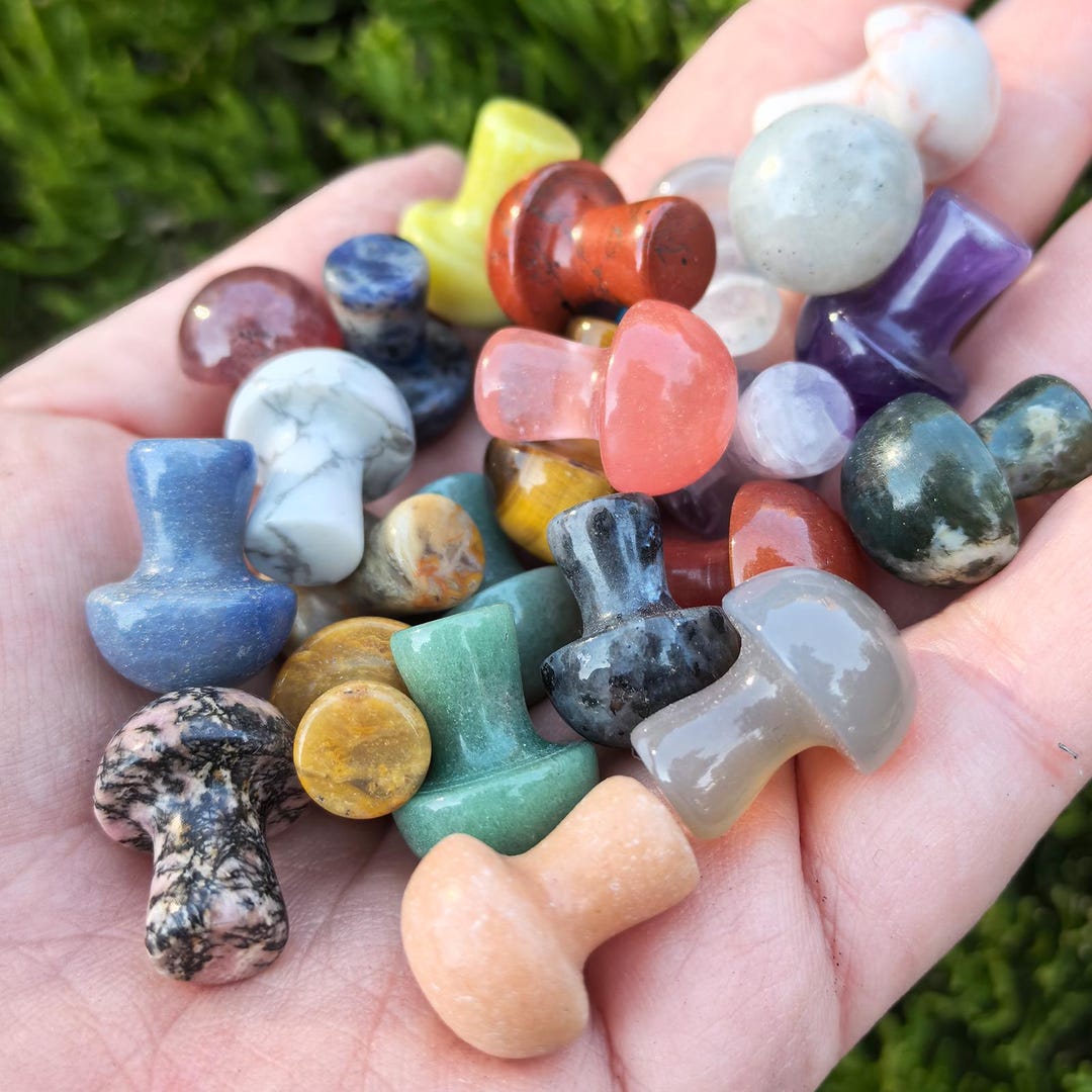 20 Pcs Mini Crystal Mushrooms - Healing Crystals for Mushroom Decor ...