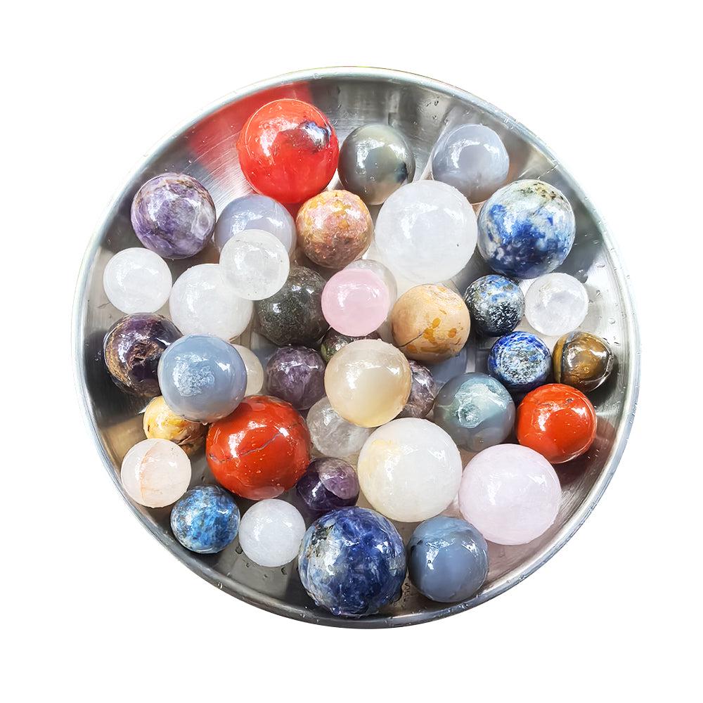 Mixed Crystal Mini Spheres: Healing Gemstone Balls for Grids, Decor ...