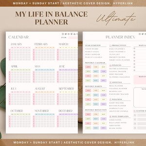 Pastel Digital Planner: Undated, Goal Tracker (PDF Download) - Etsy