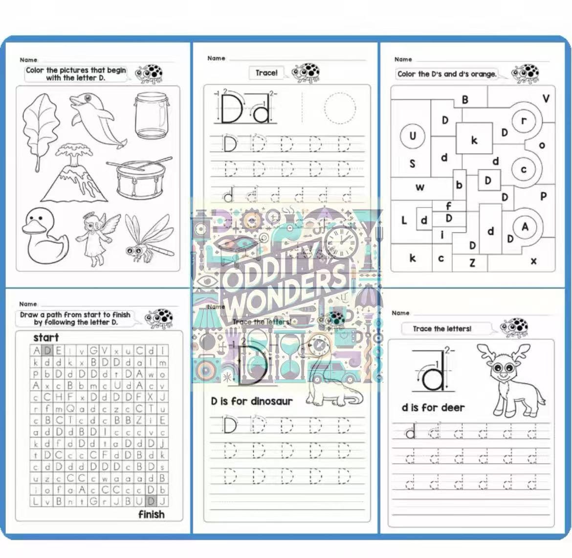 Alphabet Early Learning Activity Book 208-page Digital PDF for Early ...
