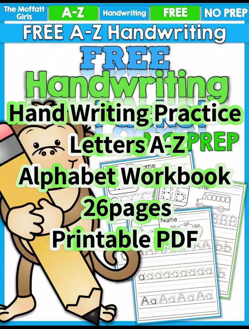 A-Z Handwriting Packet – No-prep Alphabet Writing Practice (26 Pages ...