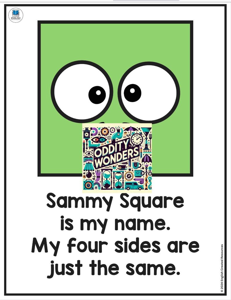 2D Shape Poems Book - Shapes Learning Posters Educational Preschool ...