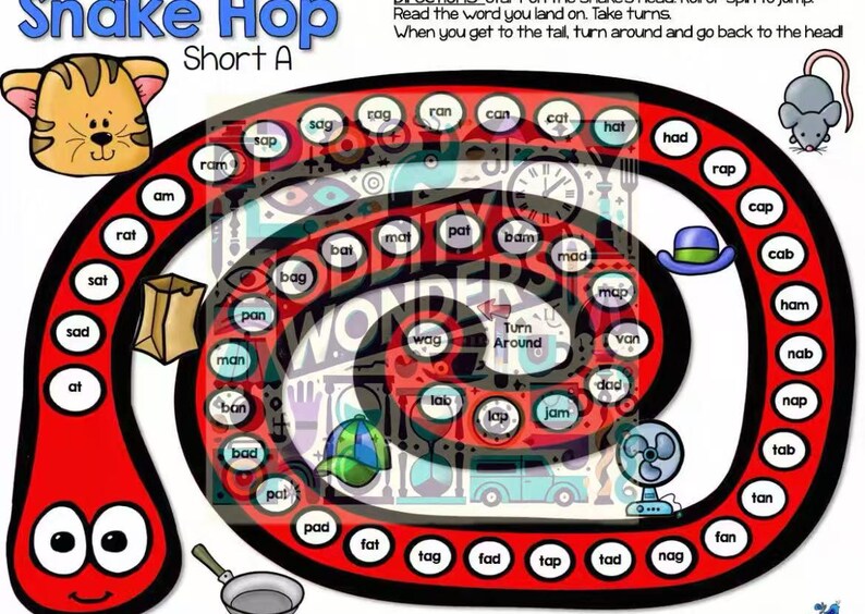 Phonics Game Boards – Short Vowels, Blends & Digraphs Bundle (53 Game ...