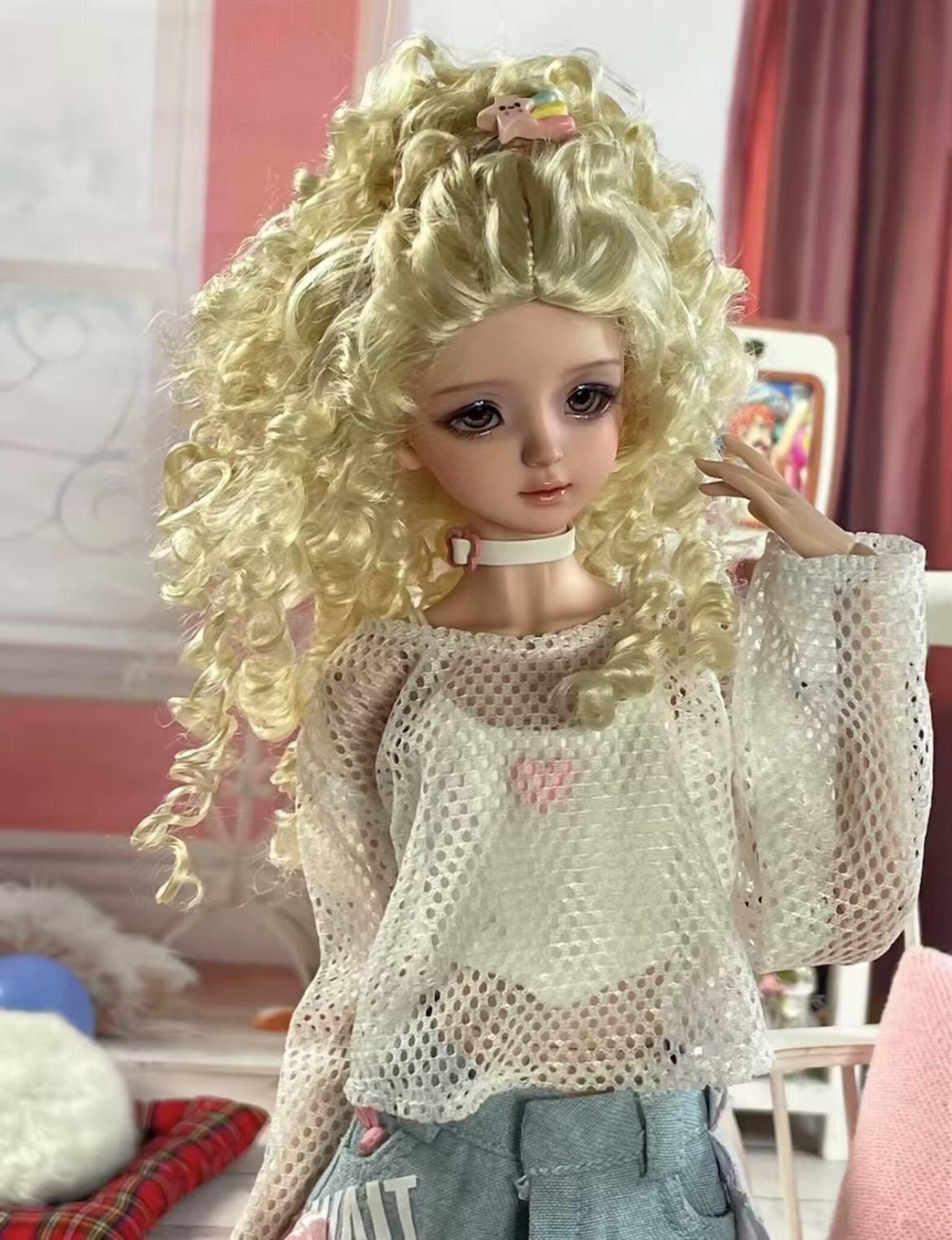 1/4 BJD Fullset Yaya Rebel Girl | Y2K Pink Aesthetic BJD Doll Posable ...