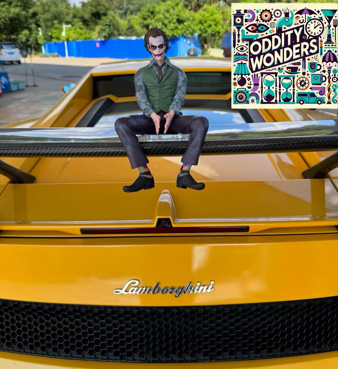 3D Printed Car Roof Clown Figurine Funny Car Rear Sitting Ornament ...