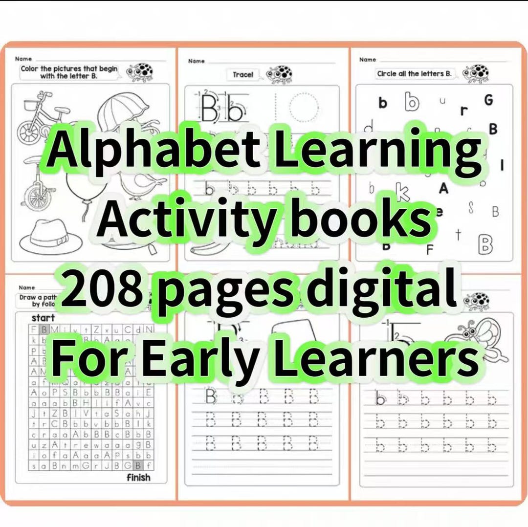 Alphabet Early Learning Activity Book 208-page Digital PDF for Early ...
