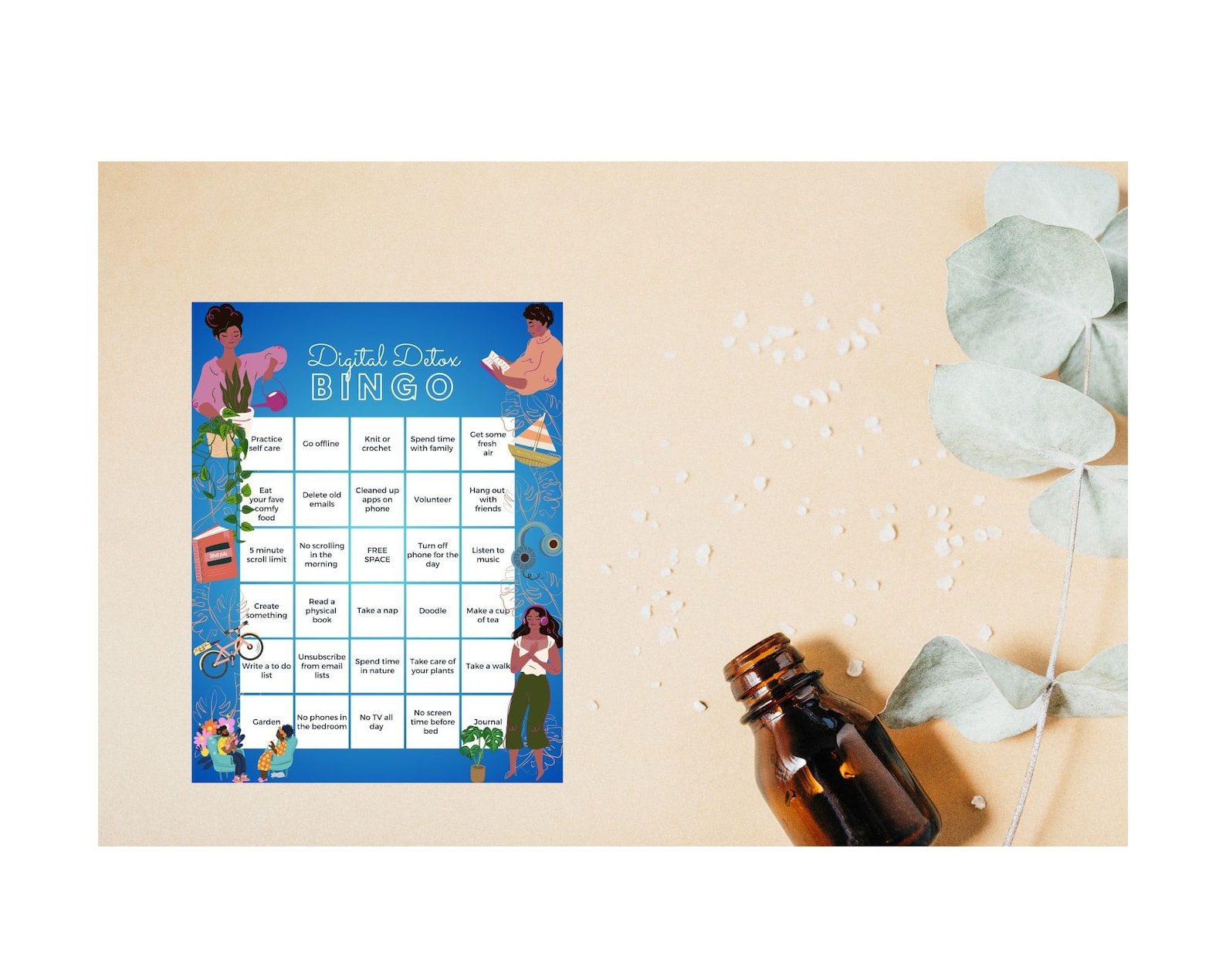 Digital Detox Bingo Card| Printable Digital Download , Bingo Game - Etsy