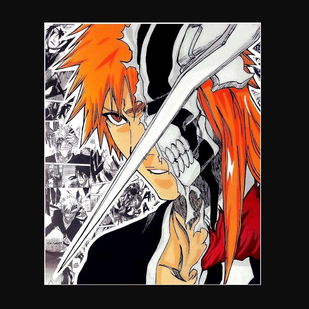 Bleach Ichigo Painting Print - Etsy