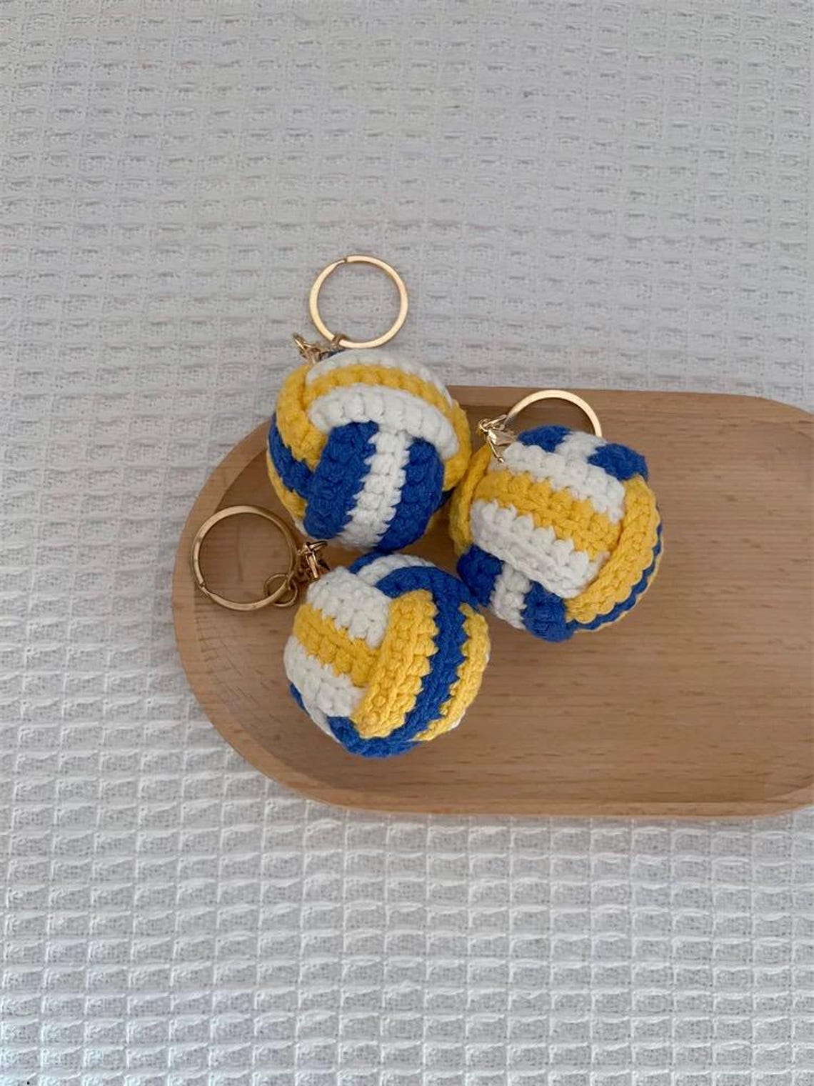 NEW Handmade Crochet Volleyball Keychain - Etsy