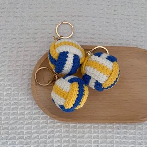 NEW Handmade Crochet Volleyball Keychain - Etsy