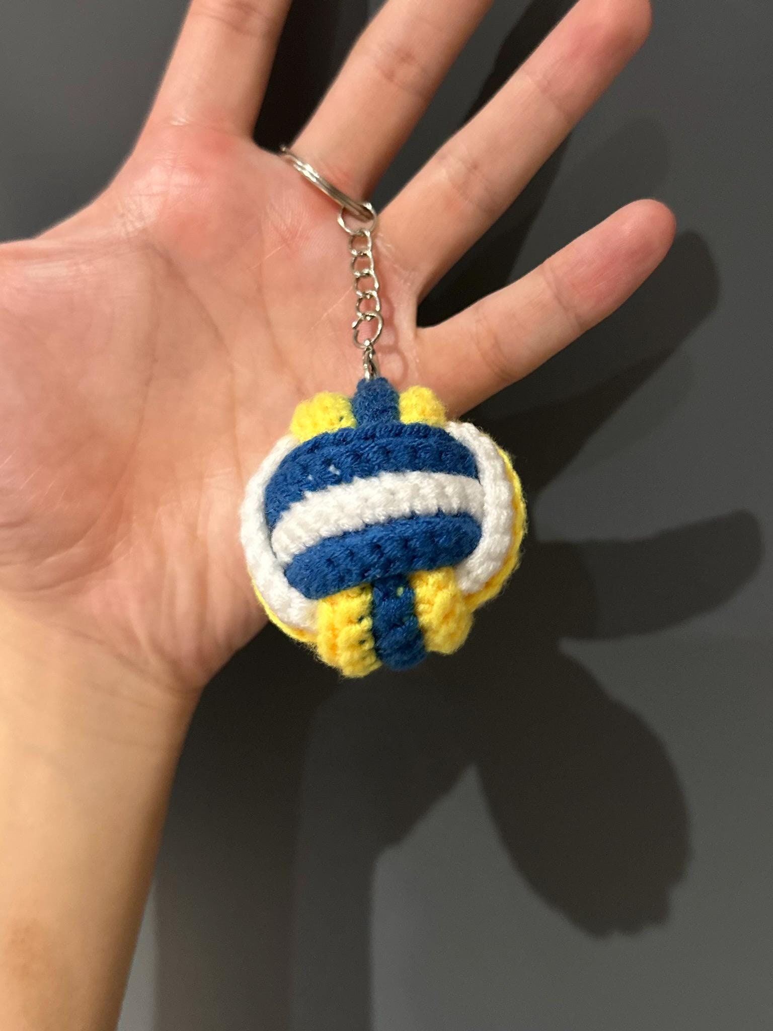 NEW Handmade Crochet Volleyball Keychain - Etsy