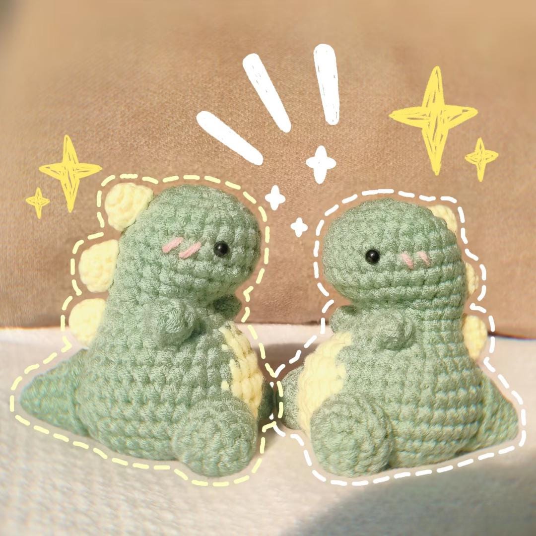 Tiny Dinosaur Crochet Pattern - Beginner-friendly Crochet Pattern ...